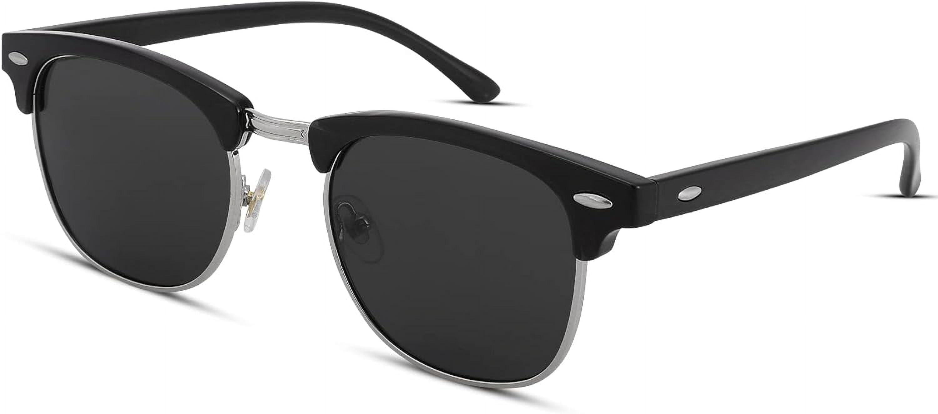 Semi-Rimless Polarized Sunglasses UV 400 Protection for Women Men ...