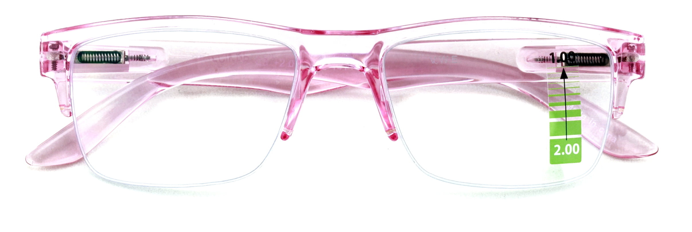 Semi-Rimless Rectangular Progressive Multifocal Reading Glasses - Half ...