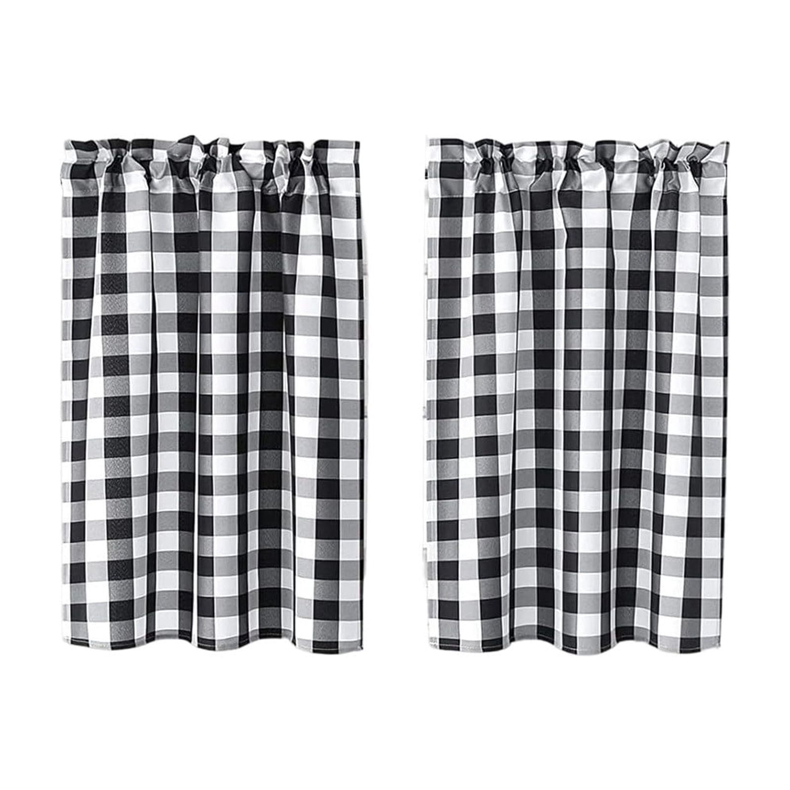 Semi Sheer Short Curtains for Basement and Coffee Bar Window Light ...