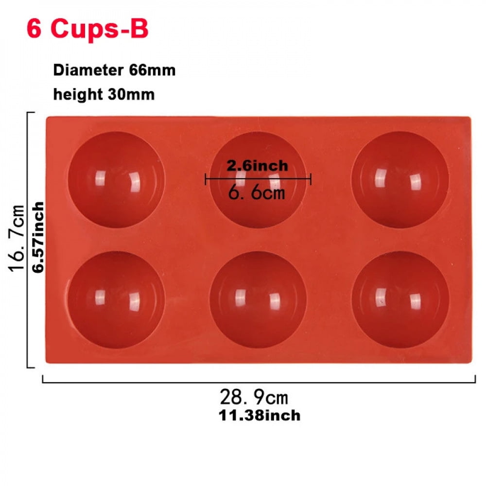 Semi Sphere Silicone Chocolate Mold Half Ball Cake Tray Silicon Dome ...