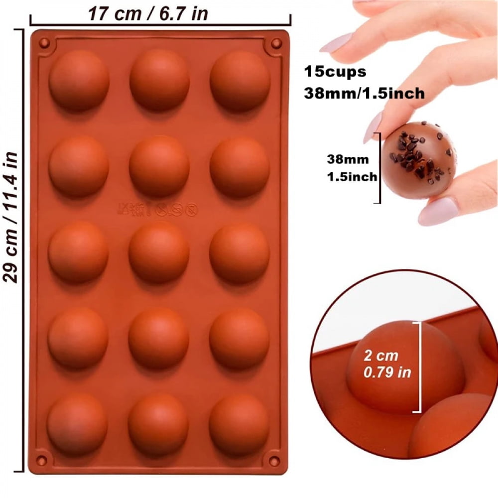 Semi Sphere Silicone Chocolate Mold Half Ball Cake Tray Silicon Dome ...
