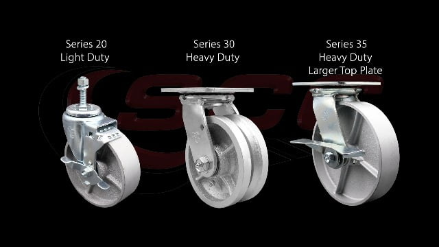 Semi Steel Cast Iron Swivel Top Plate Casters Set of 4 Heavy Duty with ...