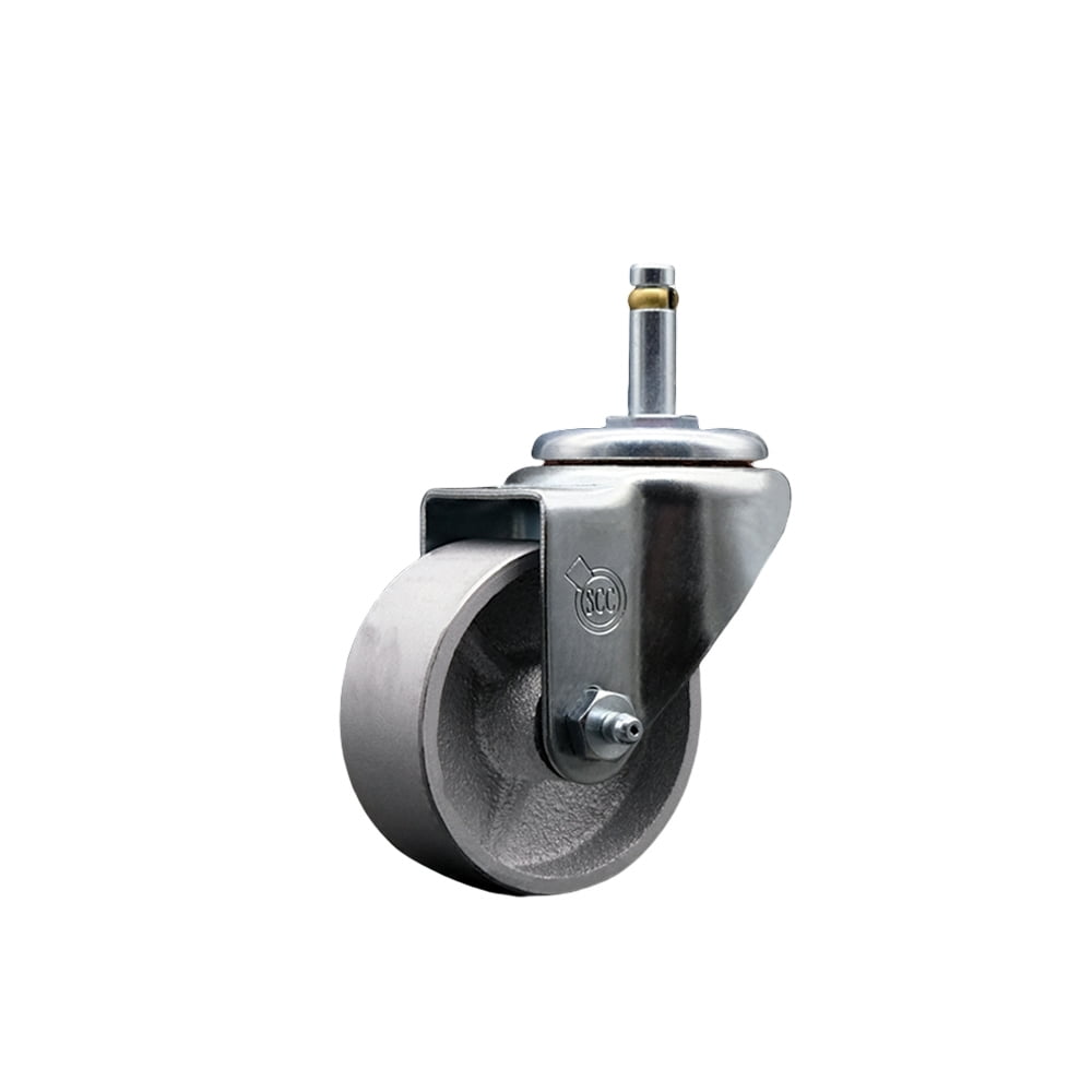 Semi Steel Swivel Grip Ring Stem Caster - 3" Wheel & 7/16" Stem ...