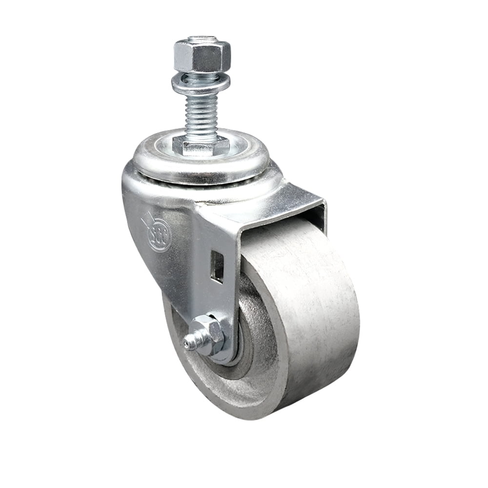 Semi Steel Swivel Threaded Stem Caster - 3" Wheel & 12MM Stem - Walmart.com