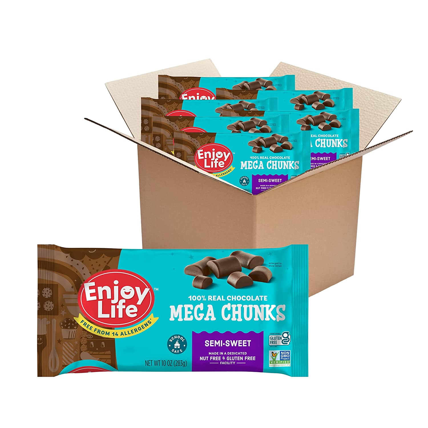 Semi-Sweet Mega Chunks, Baking Chocolate Chips Bundle, Vegan, Dairy ...