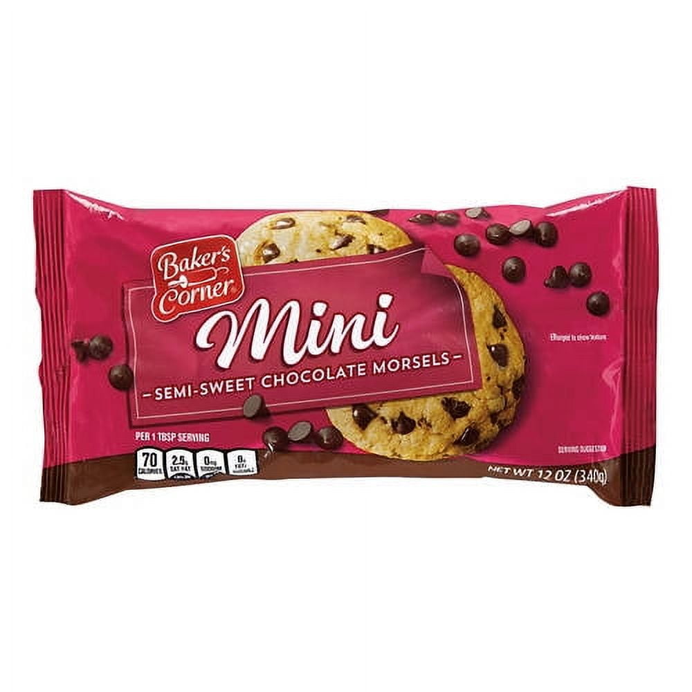 Baker's Corner Semi-Sweet Mini Chocolate Morsels, 12 oz, Baking Cookies ...