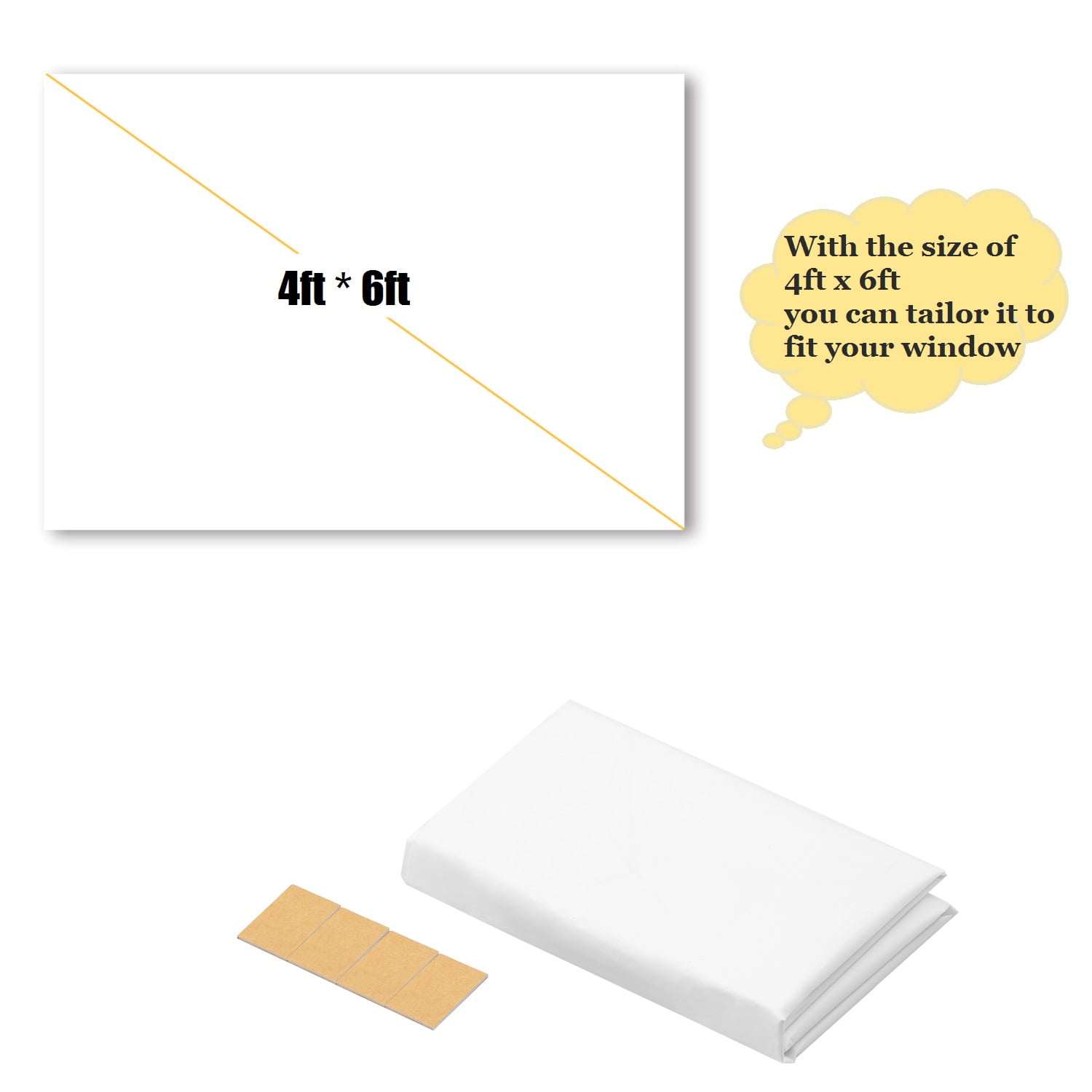 Semi-Translucent Curtain Rear Projection Screen with the Size of 4ft x ...