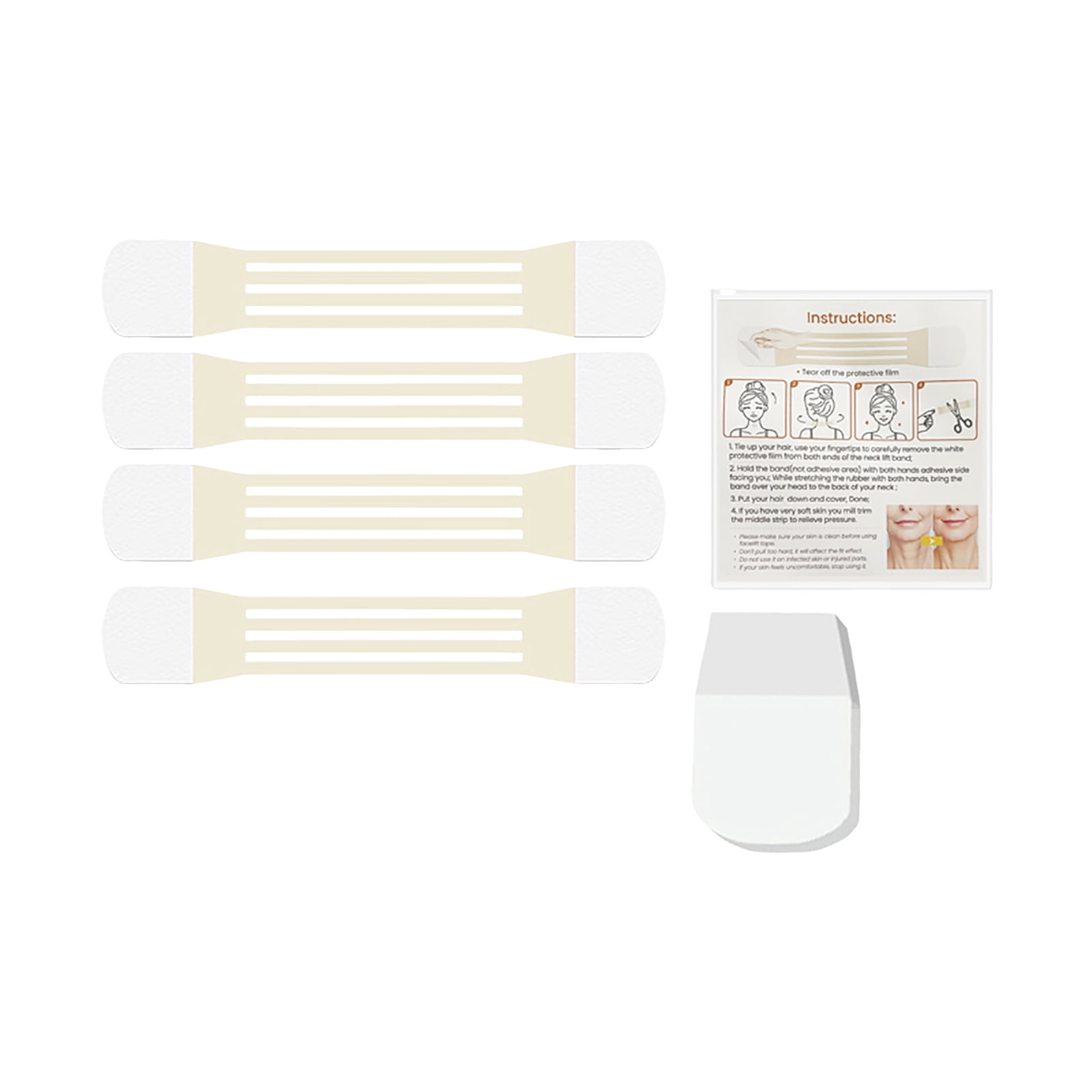 Semi-Transparent Elastic Neck Tape 4PCS Elastic Bands 20PCS ...