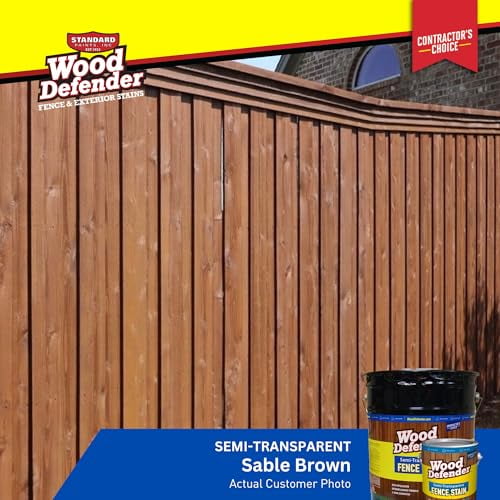 Semi-Transparent Fence Stain Sable Brown Gallon - Walmart.com