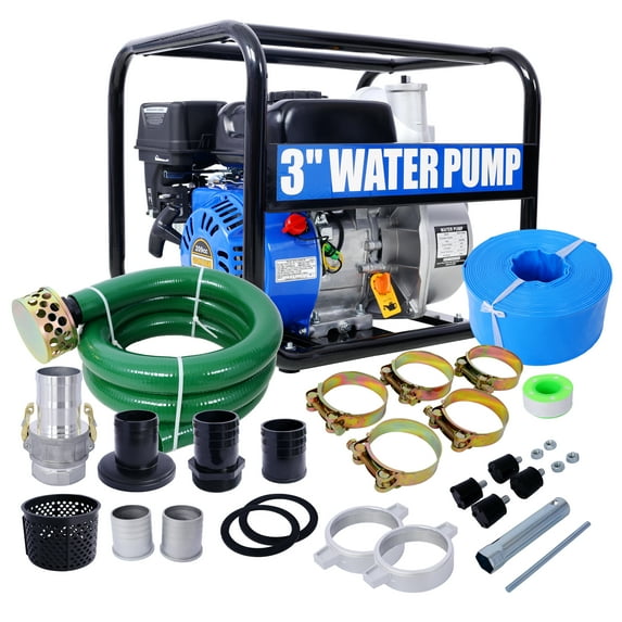 Semi Trash Pump 3 inch 209cc 7HP 4 stroke OHV ENGINE Gas Powered Semi ...