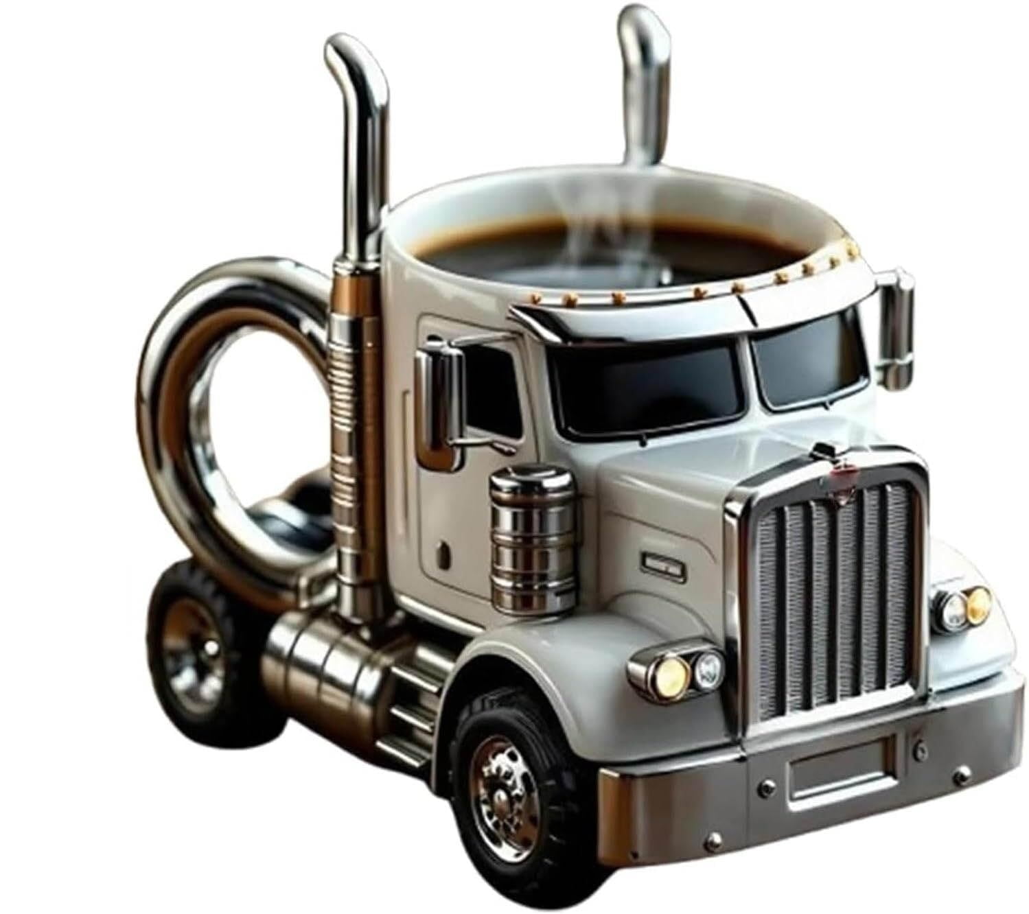 Semi-Truck Coffee Mugs,Handcrafted Truck Coffee Mug,Stainless Steel ...