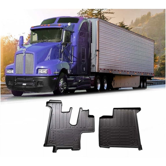 Semi Truck Floor Mats Fits Kenworth T600 (2006-2007) Models - 2 Pcs Set ...