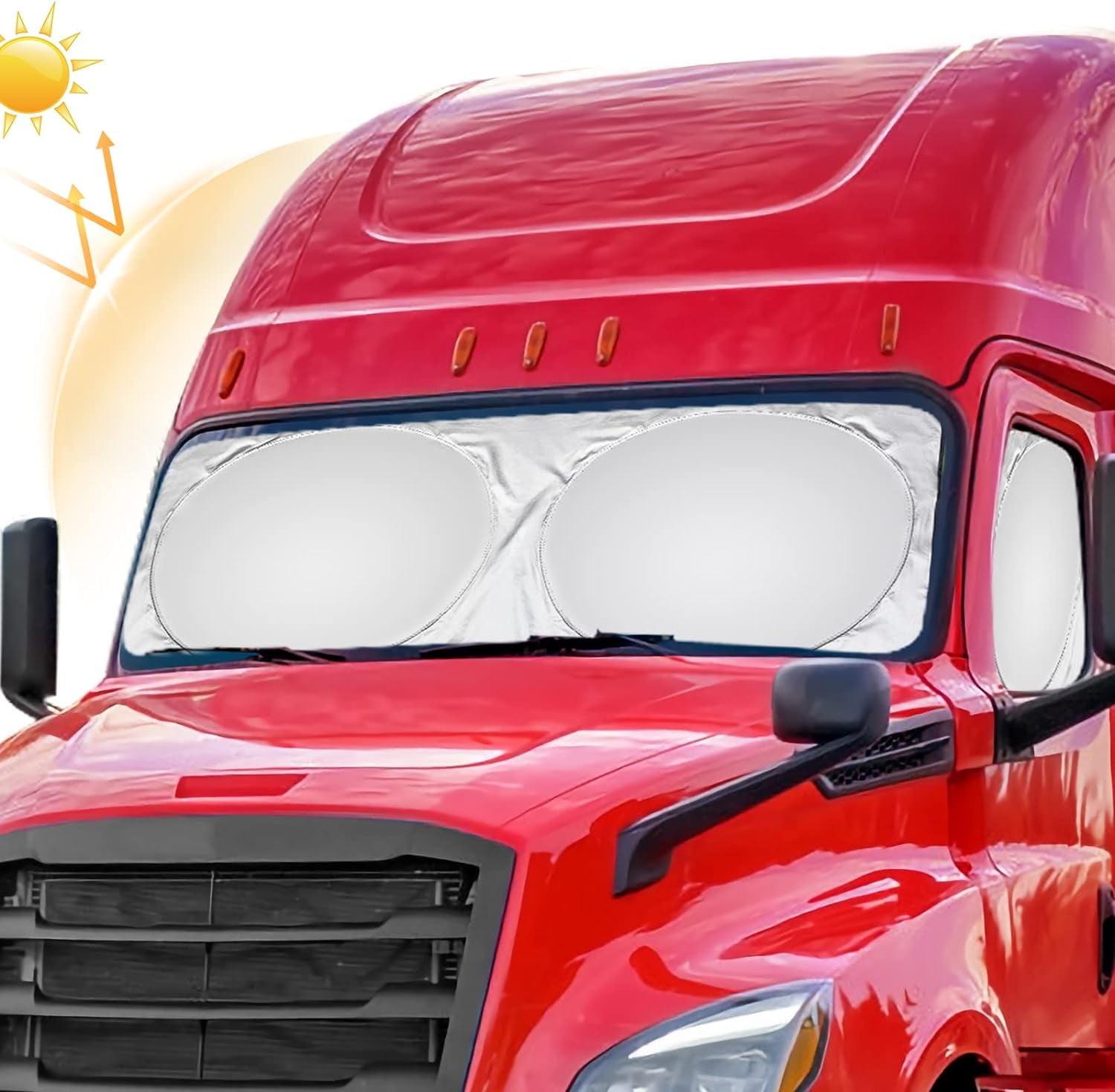 Semi-Truck Sun Shade for Windshield and Side Window, Automotive ...