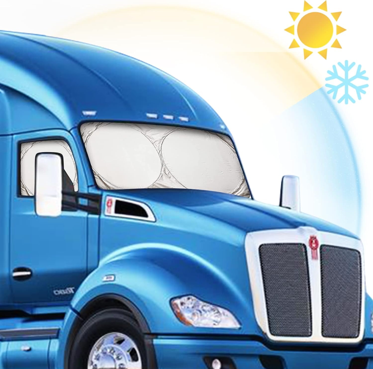 Semi-Truck Sun Shade for Windshield and Side Windows | 300T Sunshade ...