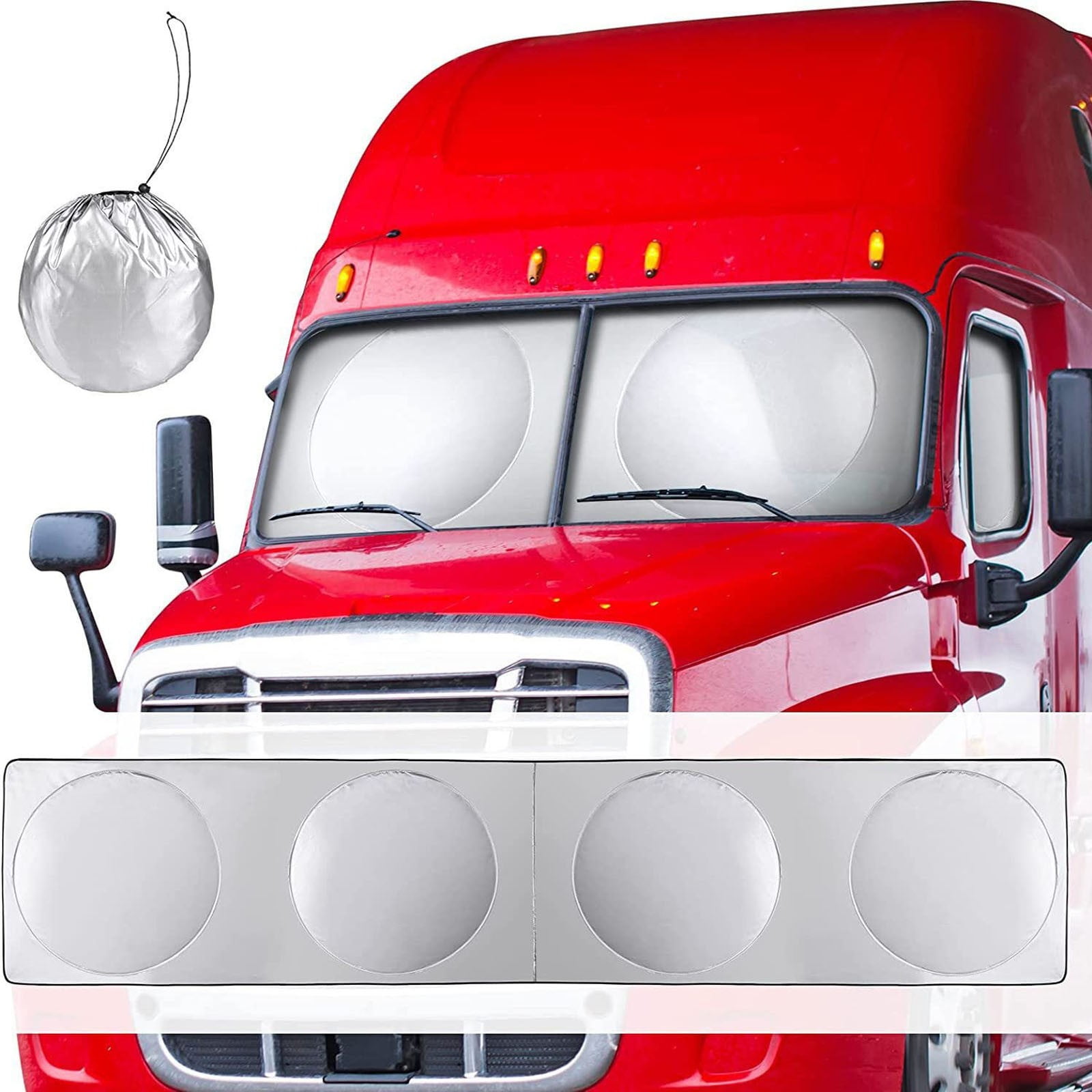 Semi-Truck Sun Shade For Windshield And Side Windows Sunshade For Truck ...