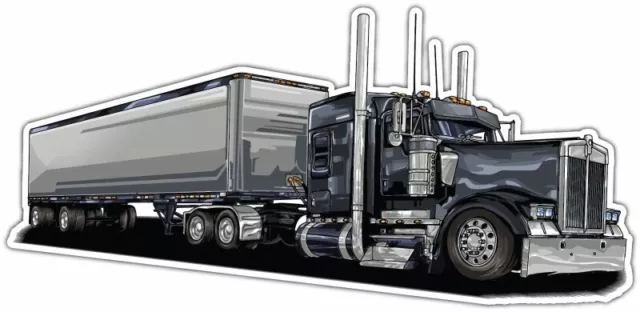 Semi Truck Trailer Freight Trucking Driver Car Window Stickerphone ...