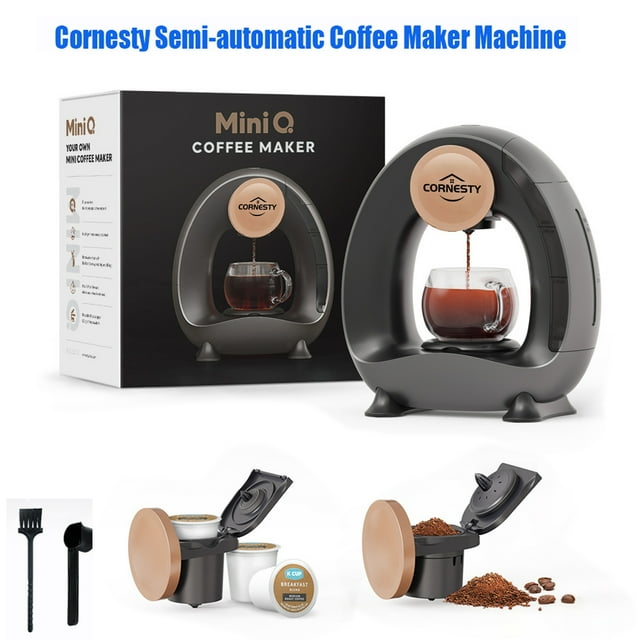 Cornesty Semi-automatic Mini Electric Coffee Maker, Single-Serve Pod ...