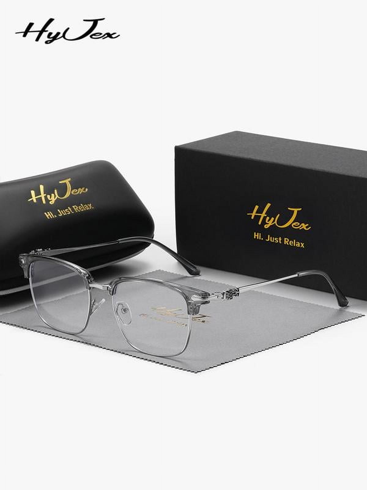 Semi-rimless Blue Light Glasses Lightweight Eyeglasses for Men & Women ...