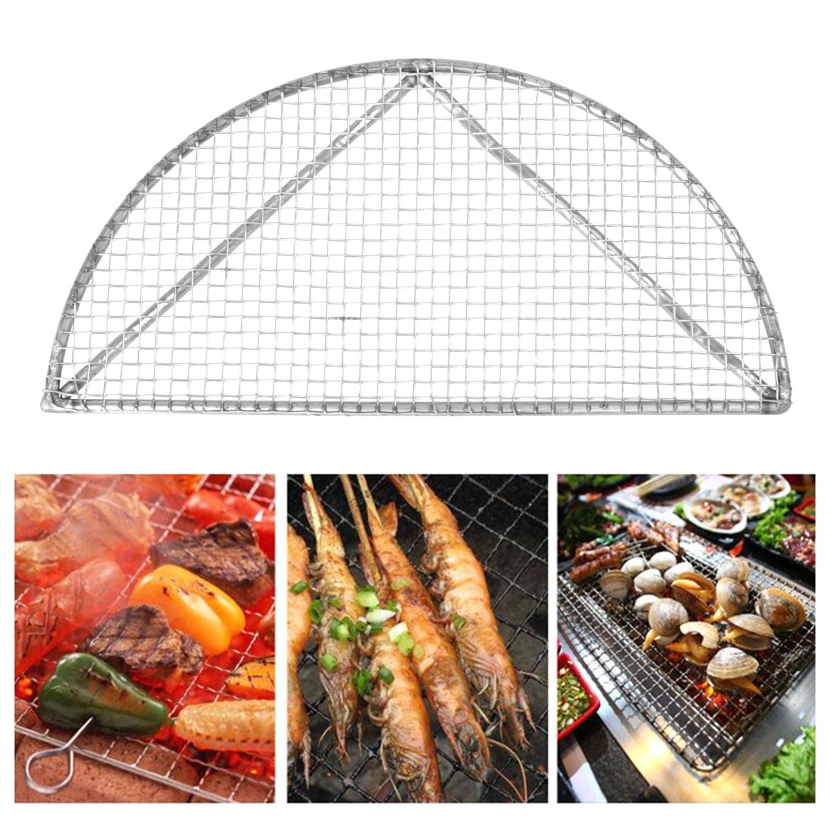 Semicircle Barbecue Net Stainless Steel Grill Racks Grilling Griddle ...