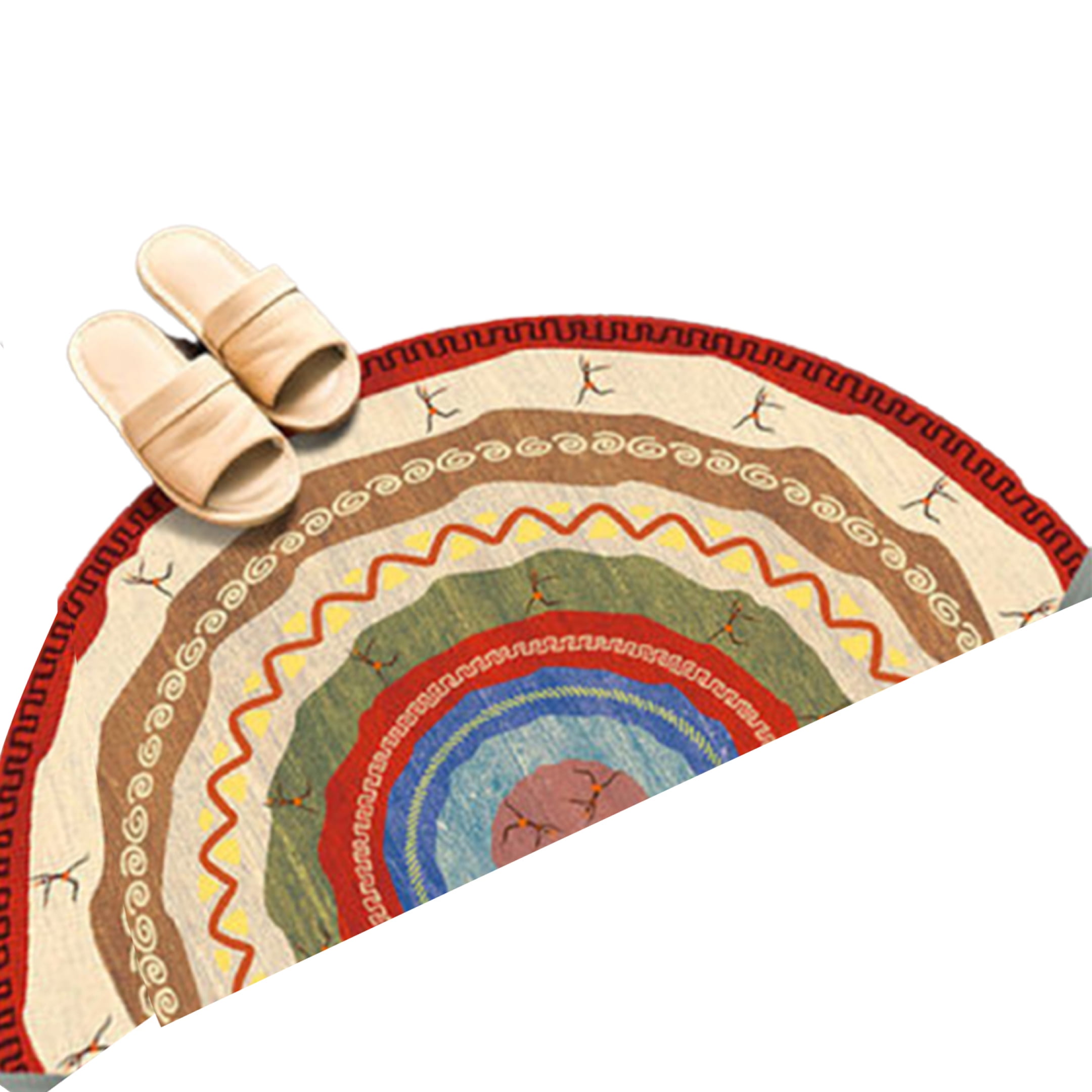 Semicircular Floor Carpet Mat Half Round Entrance Door Rug Non-Slip ...