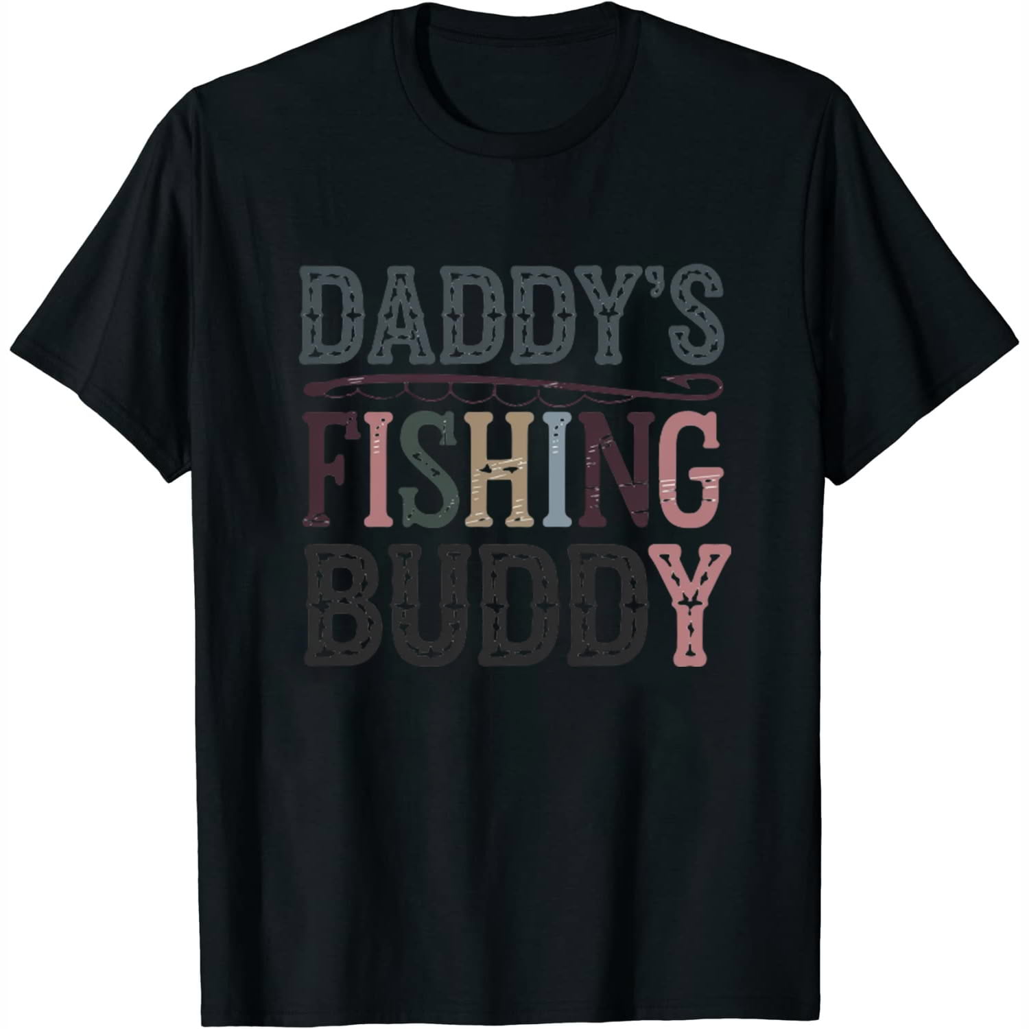 Semicolon Daddy's Fishing Buddy Mental Health Tee Shirt - Walmart.com