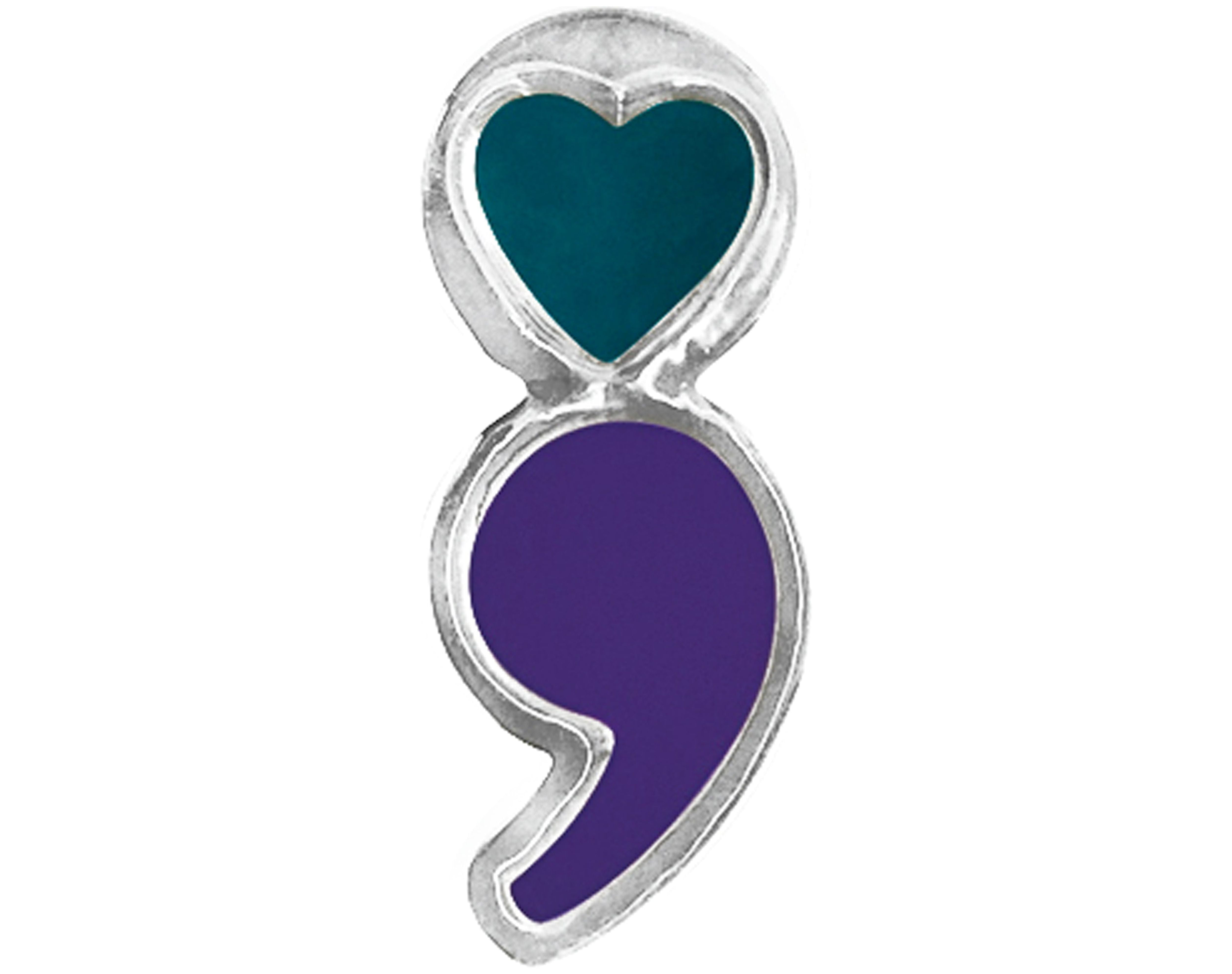Semicolon Shaped Suicide Prevention & Awareness Lapel Pins - Walmart.com