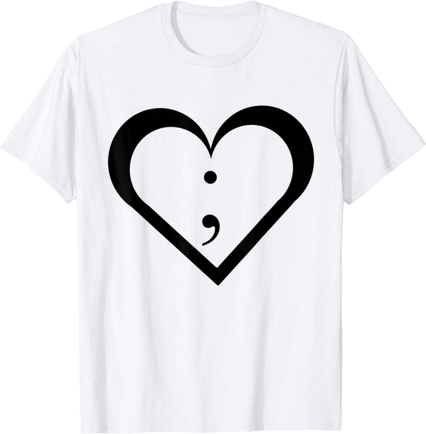 Semicolon T- Shirt | Mental Health Awareness Shirt - Walmart.com