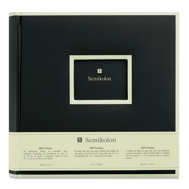 Semikolon Pocket Photo Album - Black - Walmart Business Supplies