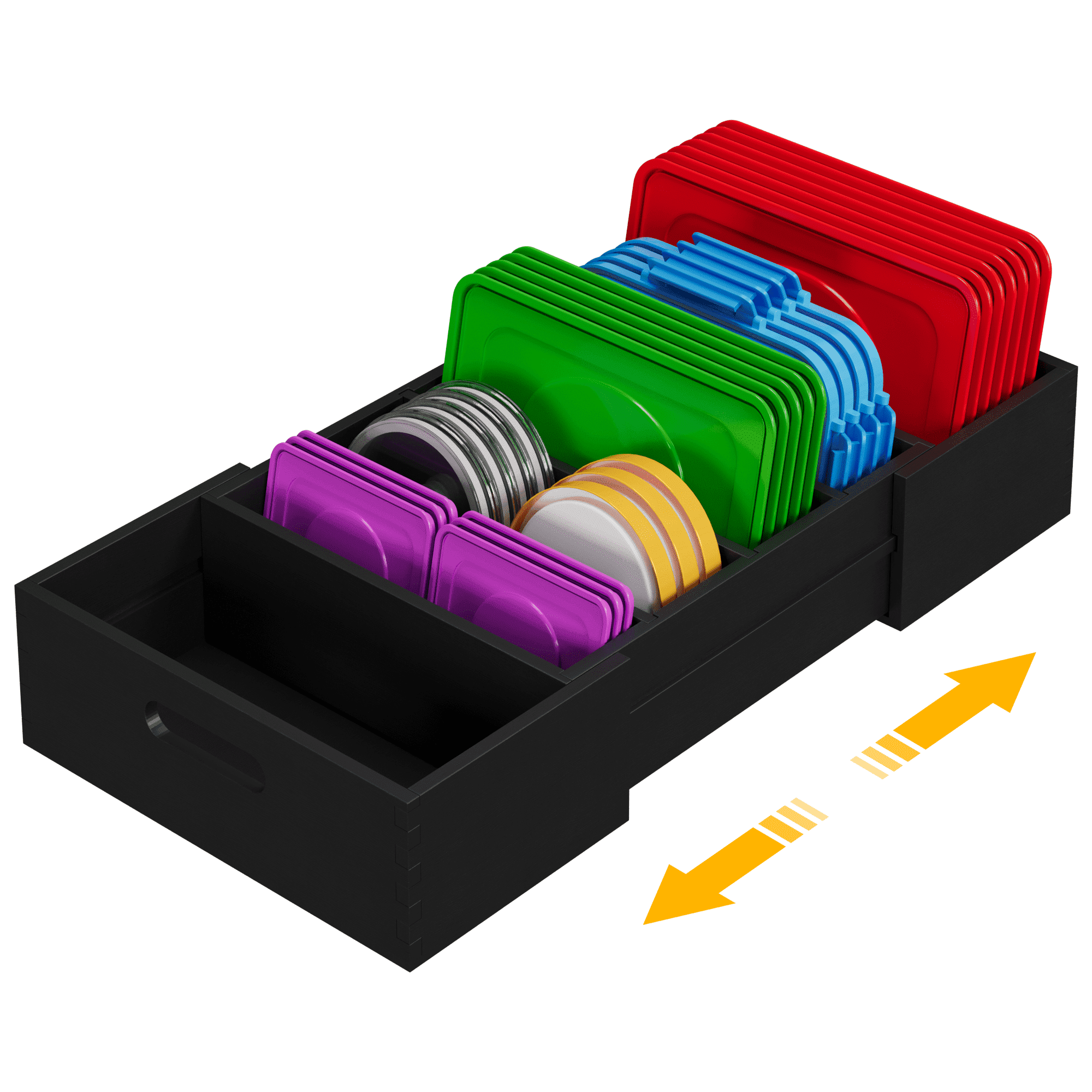 Semiocthome Bamboo Drawer Organizer Expandable Lid Organizer with 3 ...