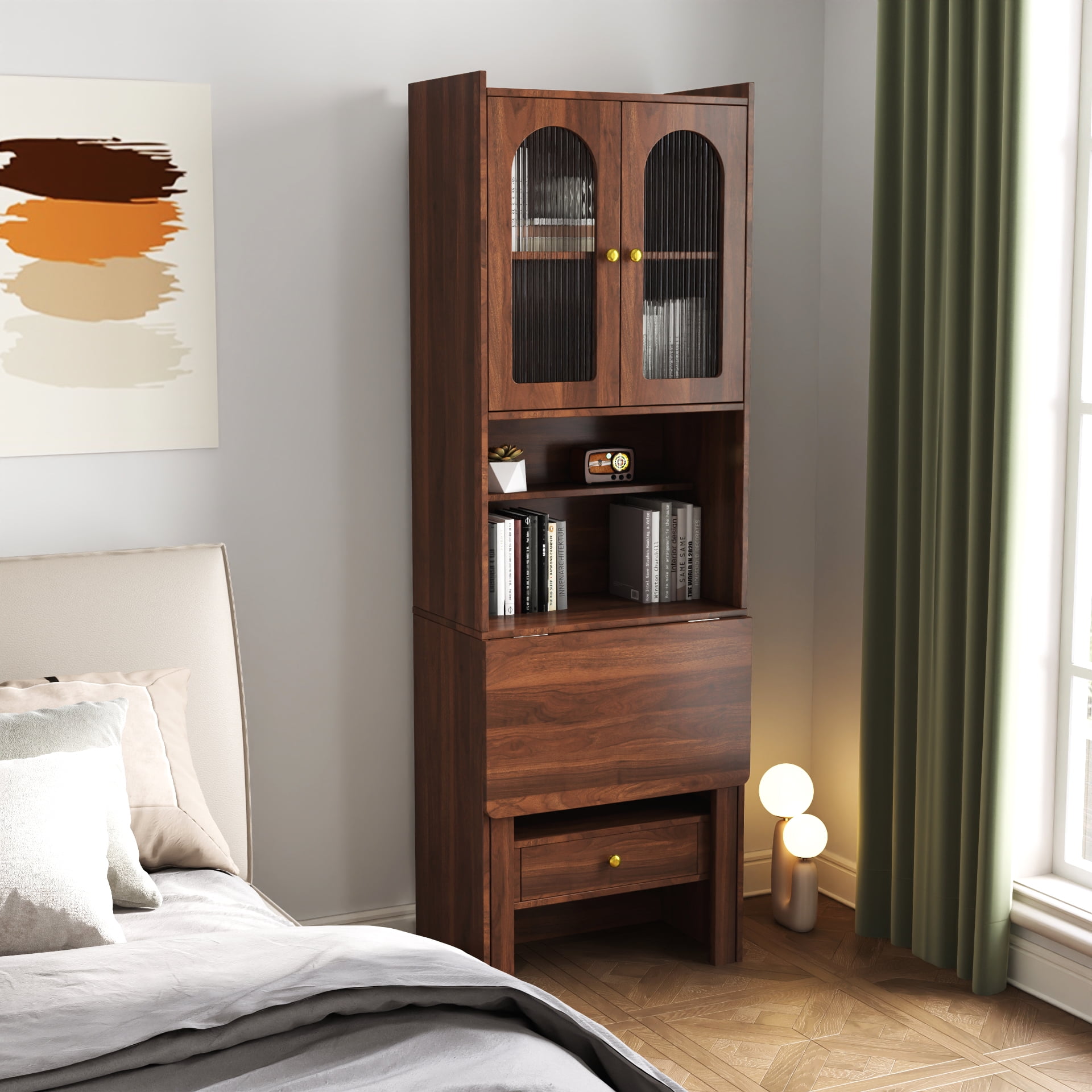 Semiocthome Convertible Writing Table with Shelf and Drawer, Home ...