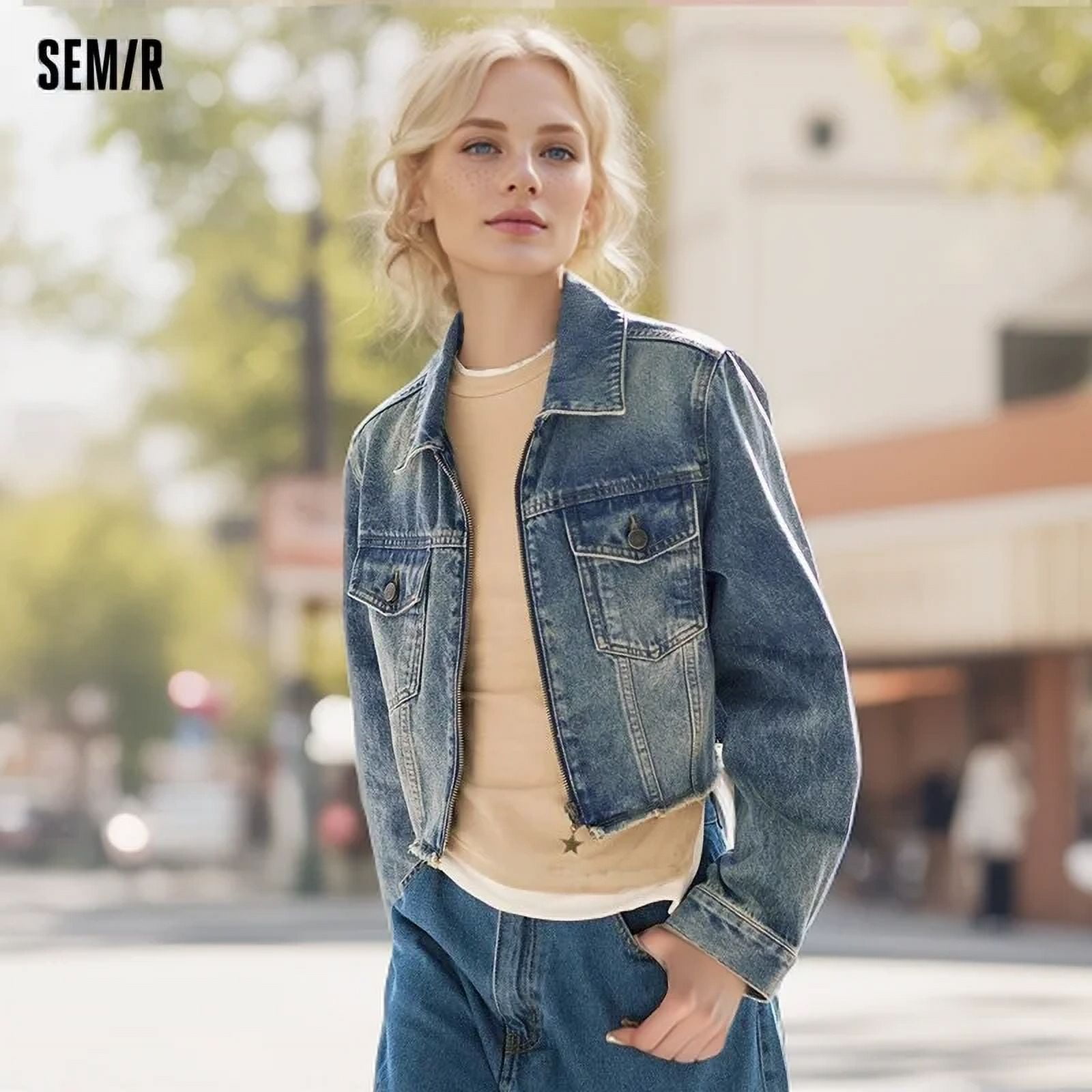 Semir 2024 Denim Jacket Women Short Style Slimming And Taller New ...