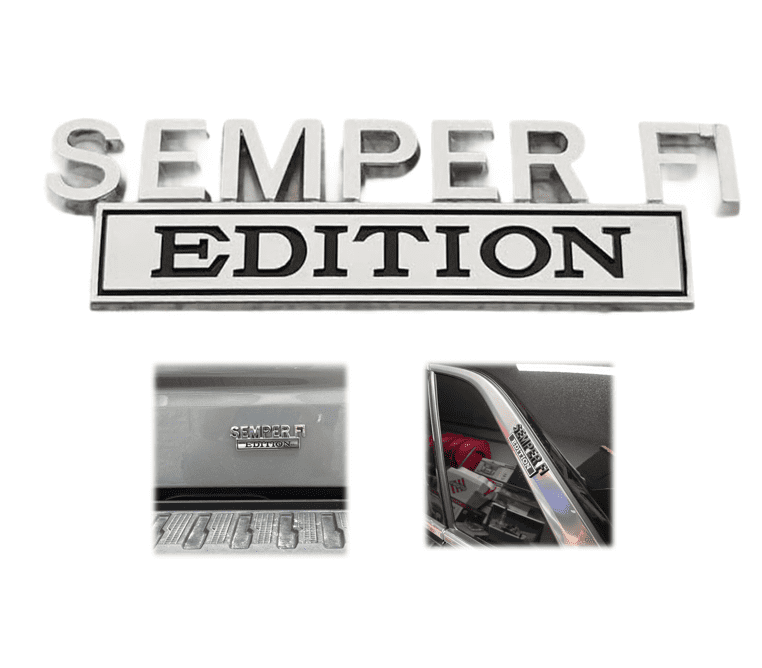 Semper FI Edition Car Emblem Metal Badge, Metal Side Emblem Badge ...