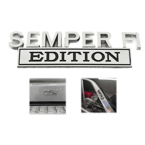 Semper FI Edition Car Emblem Metal Badge, Metal Side Emblem Badge ...