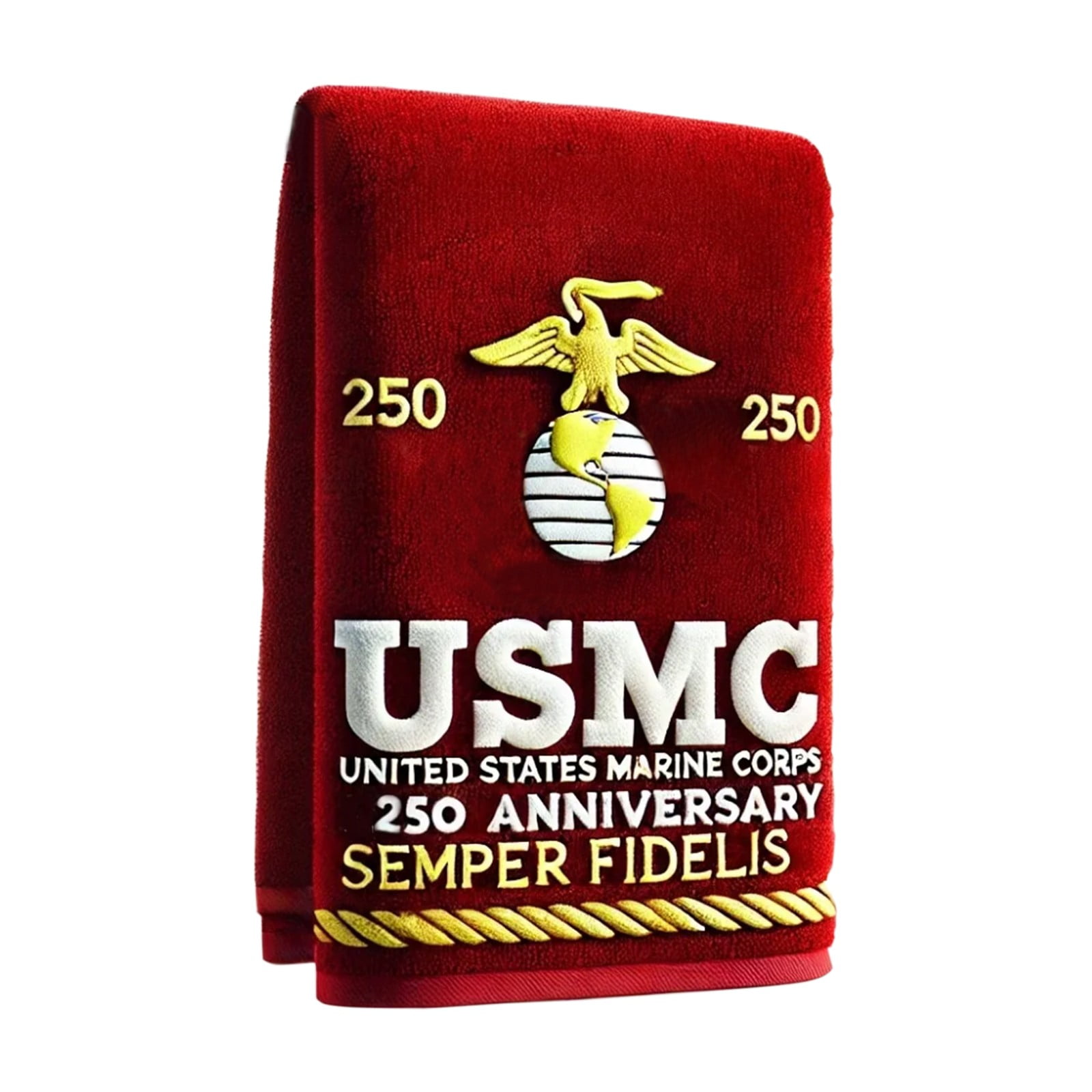 Semper Fidelis 250th Anniversary USMC Nylon Towel - Patriotic Military ...
