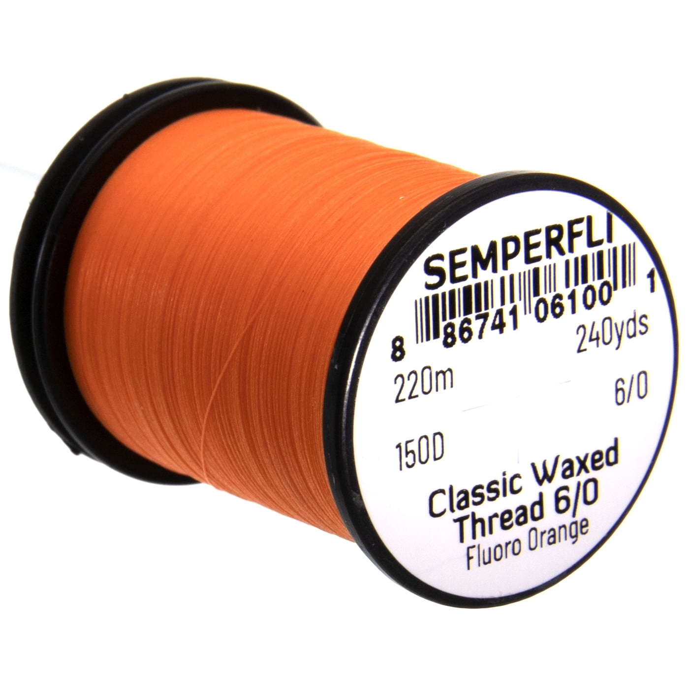 SemperFli Classic Waxed Thread 6/0 240 Yards Fluoro Orange - Walmart.com