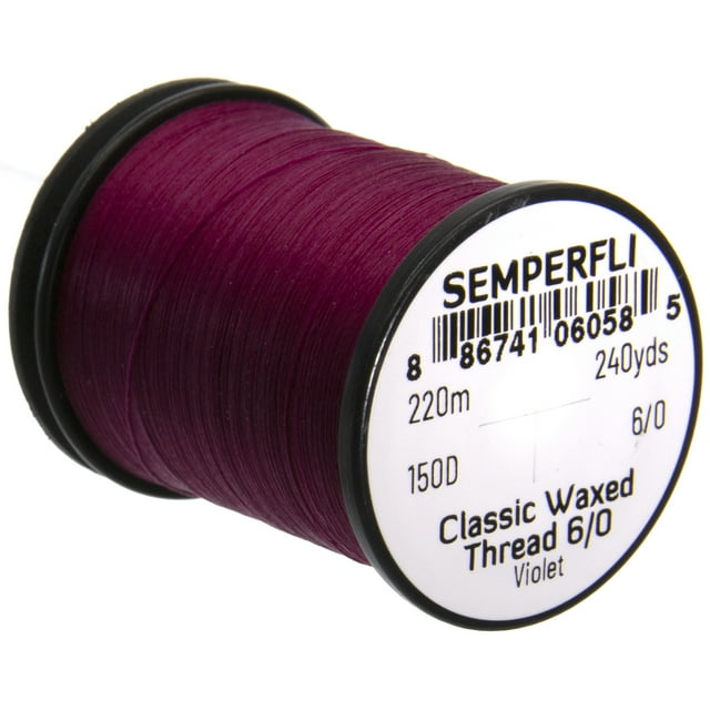 SemperFli Classic Waxed Thread 6/0 240 Yards Violet - Walmart.com