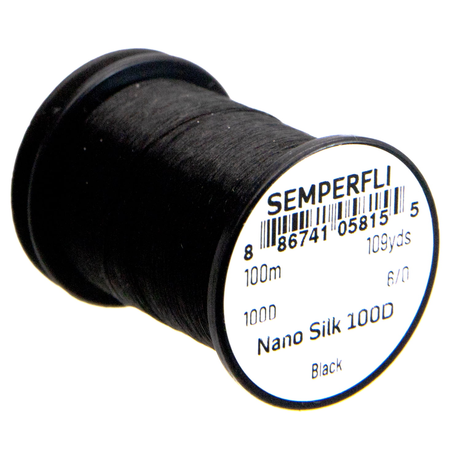 SemperFli Nano Silk 100 Denier Predator 6/0 Black - Walmart.com