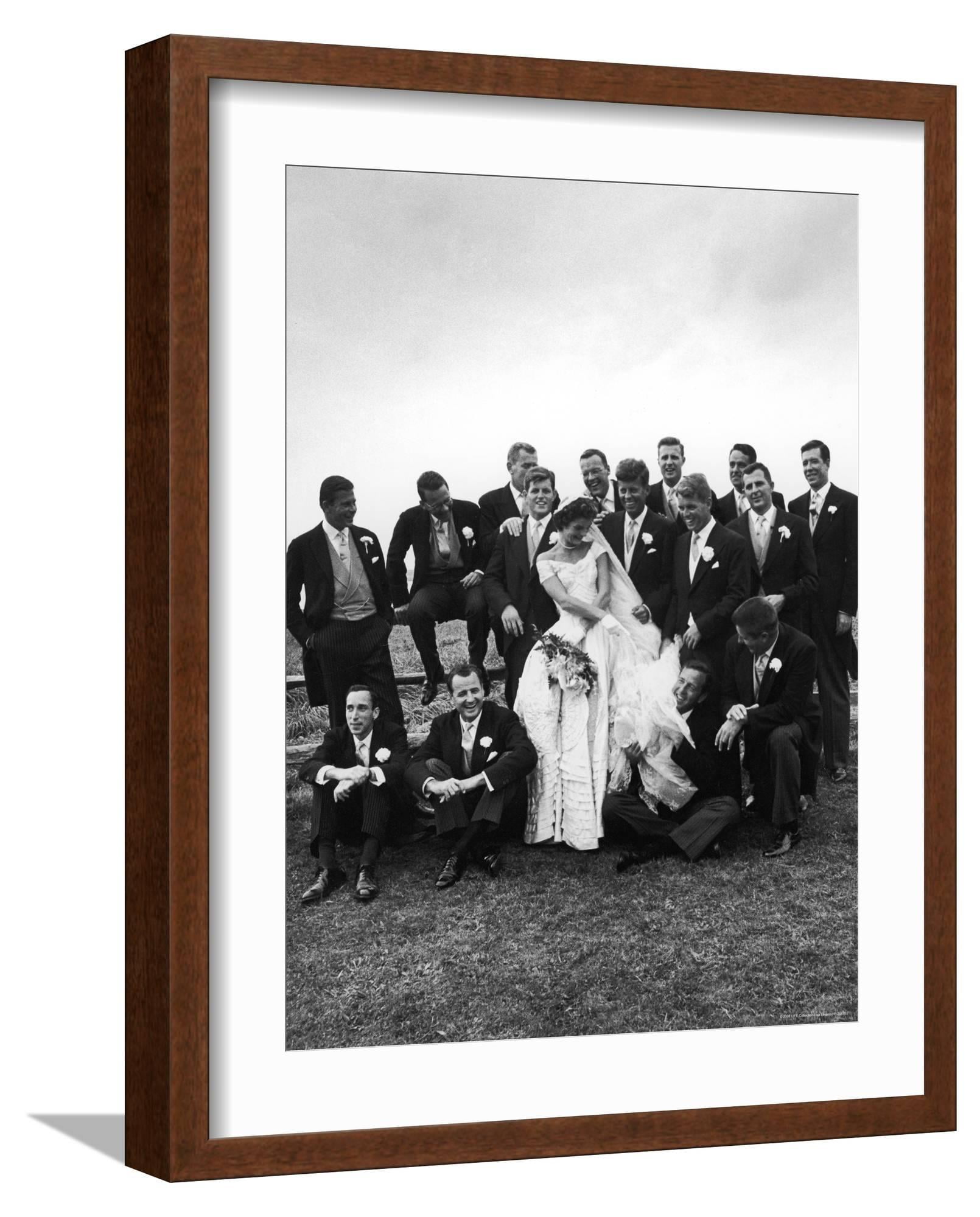 Art.com Sen. John F. Kennedy and His Bride Jacqueline Posing with 14 ...