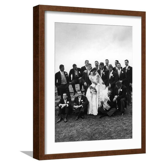 Art.com Sen. John F. Kennedy and His Bride Jacqueline Posing with 14 ...
