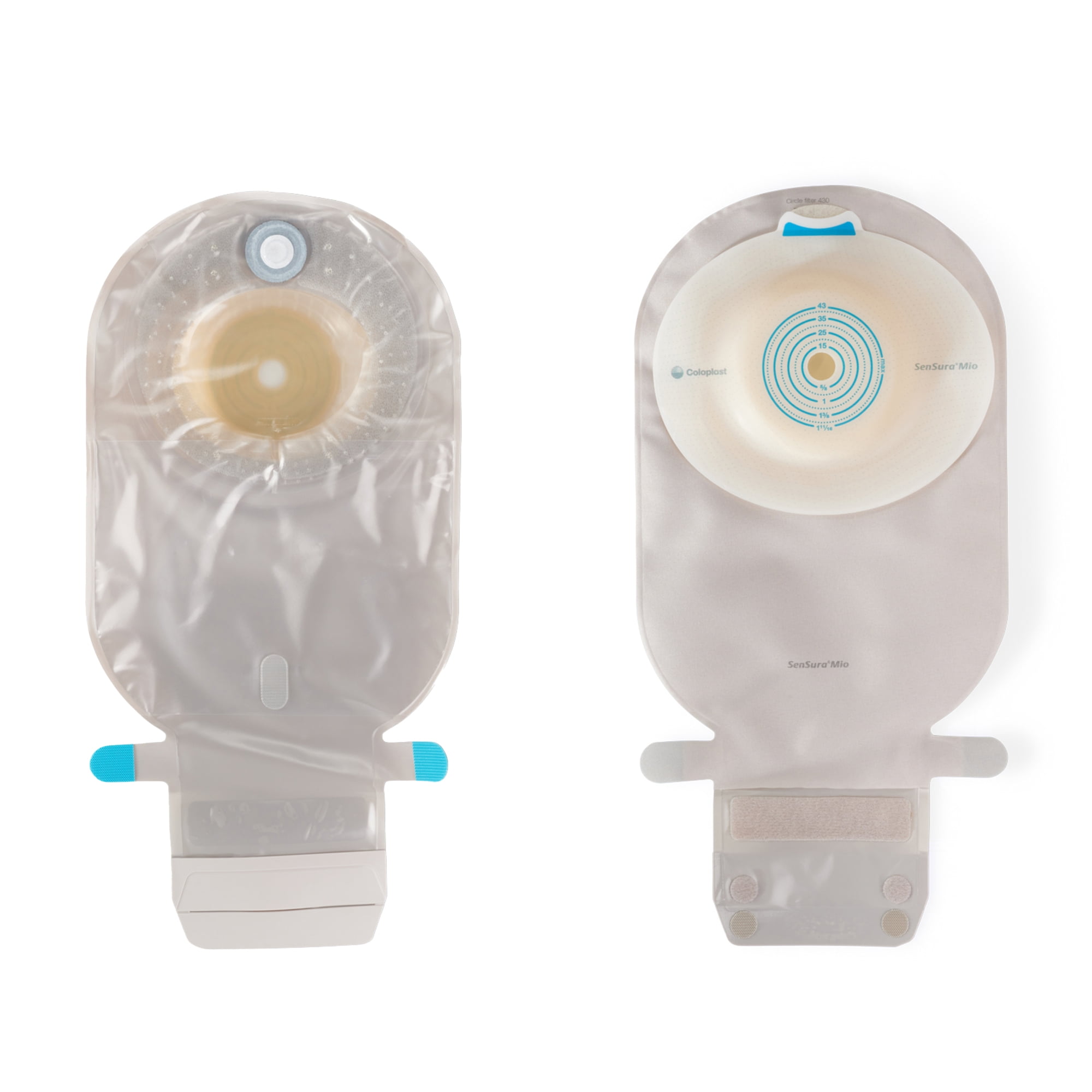 "SenSura Mio Convex 1pc Ostomy Pouch, 3/8 to 1-11/16"" Stoma, Drainable, 10 Ct" - Walmart.com