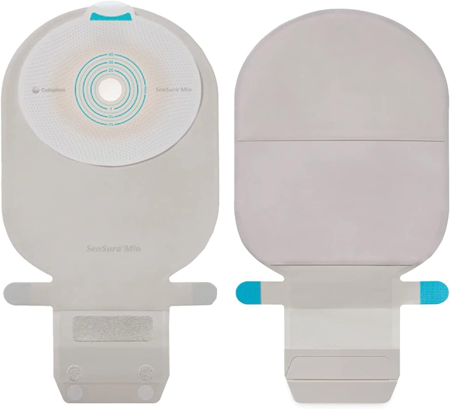 SenSura Mio Filtered Ostomy Pouch One-Piece System Maxi 1-3/8 Inch Stoma Drainable Flat, Pre-Cut ...