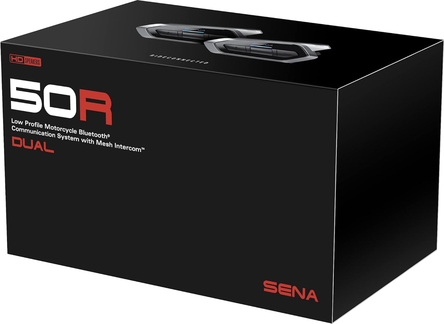 Sena 50R 3-Button Motorcycle Bluetooth Headset w/Sound by Harman Kardon Integrated Mesh Intercom ...