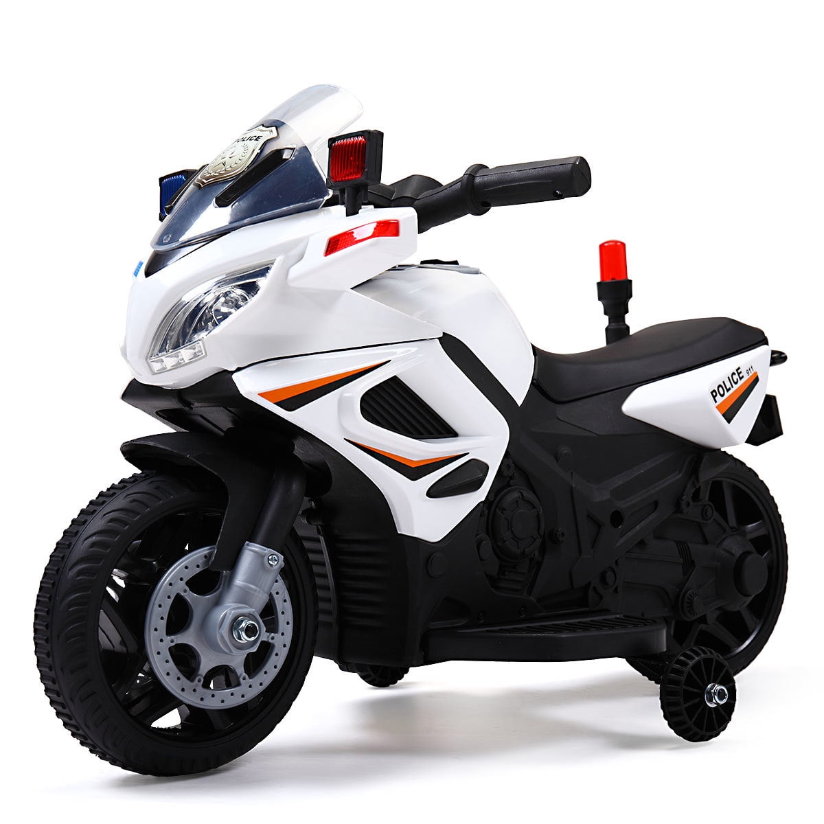 Senbabe 6V Kids Ride on Police Motorcycle Electric Battery Powered Ride ...