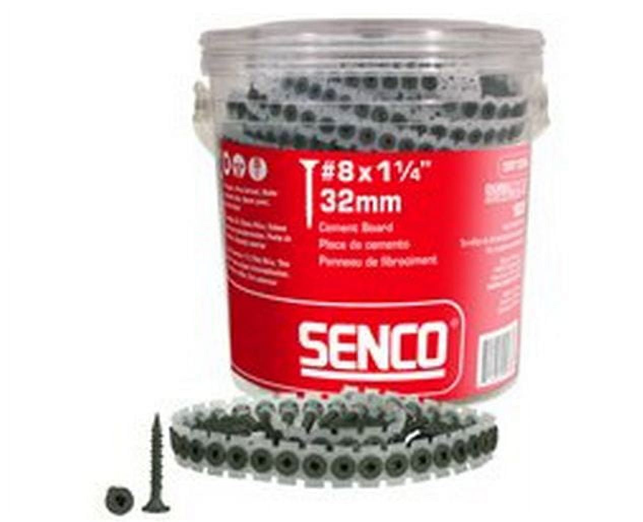 Senco 08T125W Square Drive Wafer with Nibs Cement Board Screws, Each ...