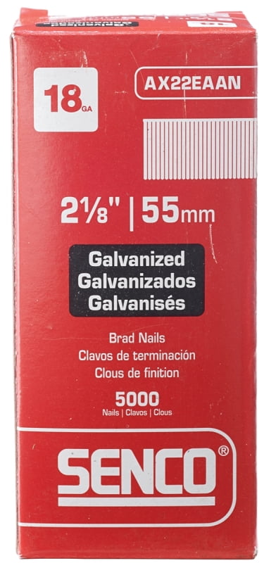 Senco 18 Ga. x 2-1/8 in. Galvanized Steel Brad Nails 5000 pk - Walmart.com