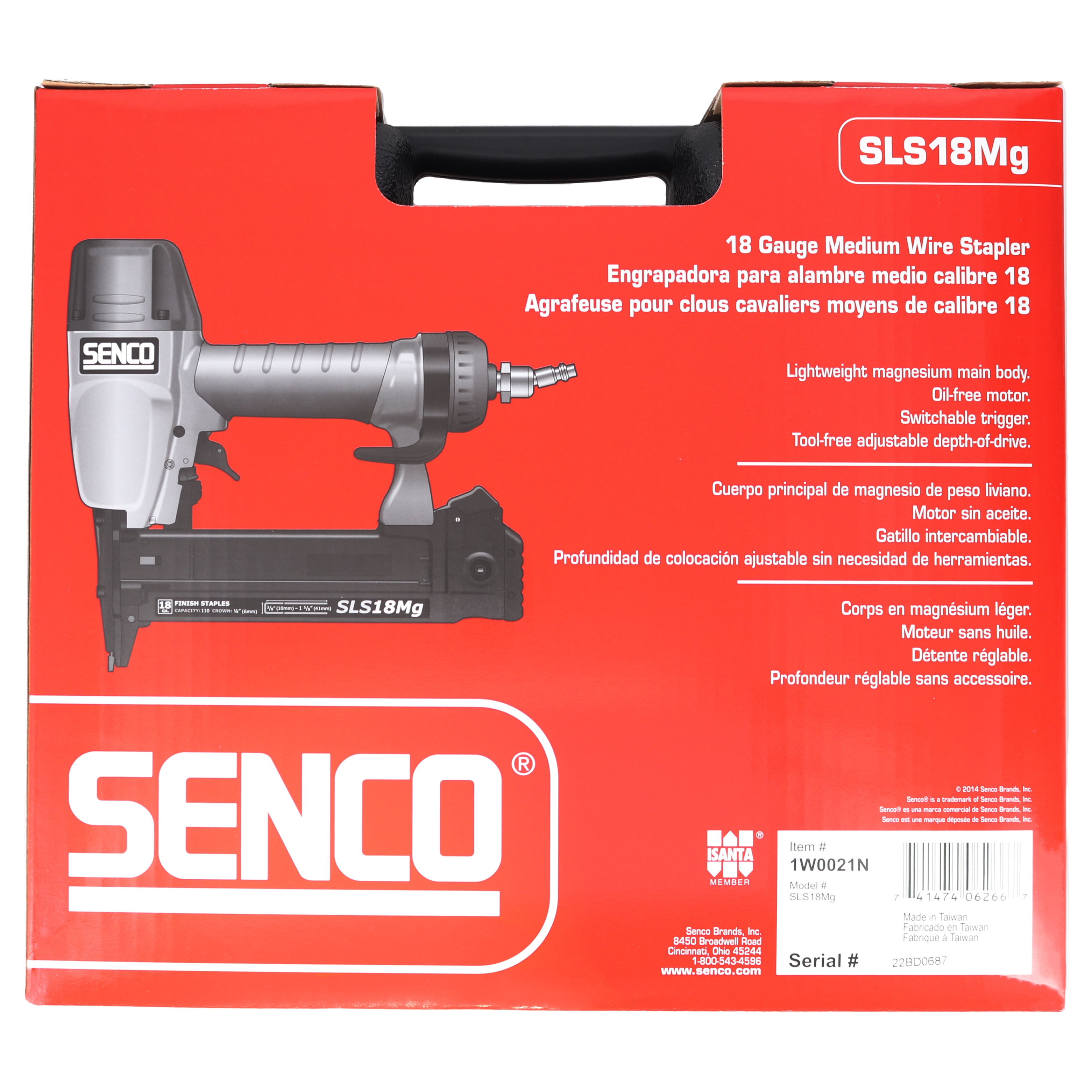 Senco 1W0021N SLS18MG 1-1/2 in 18 Gauge 1/4 in Crown Pneumatic Finish Stapler - Walmart.com