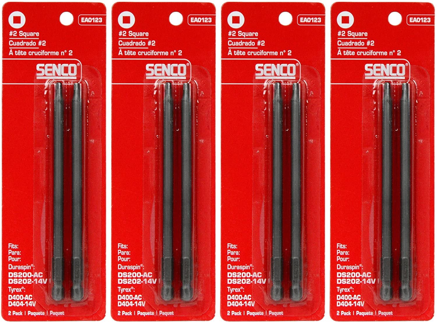 Senco EA0123 DuraSpin #2 Square Bits for DS200 4-2 Packs — Residential ...