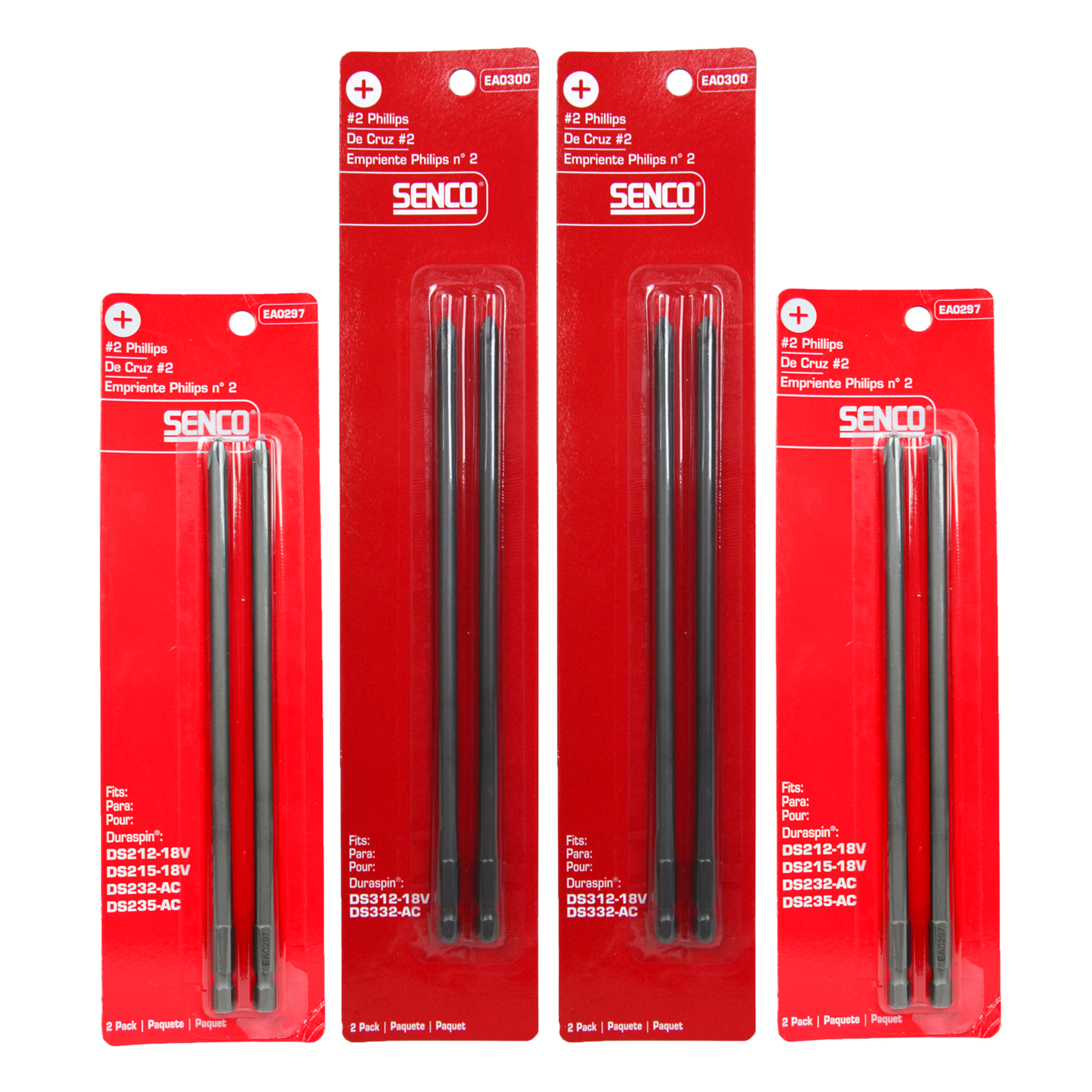 Senco EA0300 #2 Phillips Duraspin Drive Bit Set 2ct & Senco EA0297 #2 ...