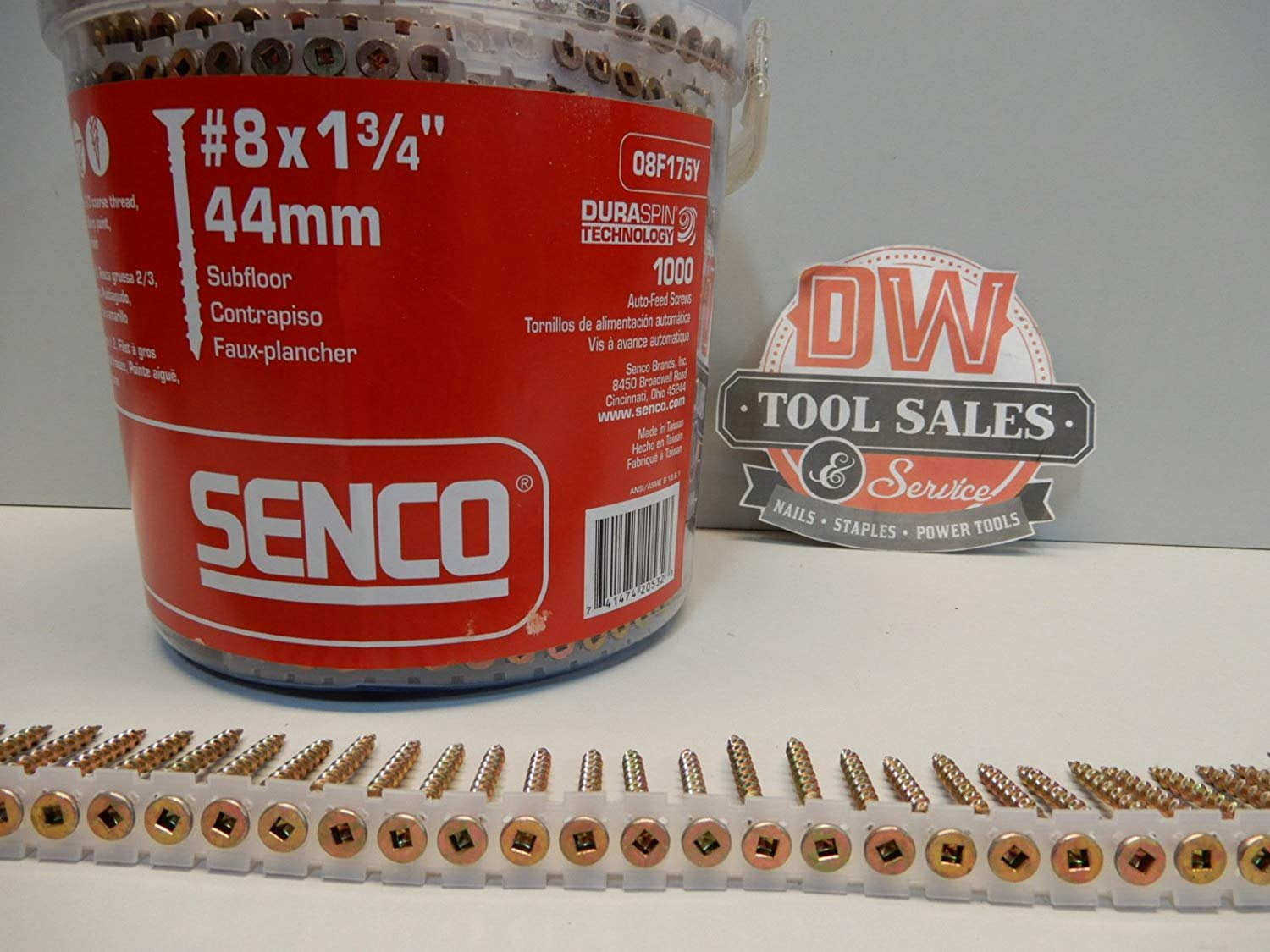 Senco Screw Collated No.8x1-3/4 " - Walmart.com