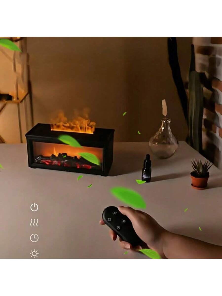 Send 3 Oils,Upgraded Fireplace Diffuser, 7-Color LED Flame, 300ml ...